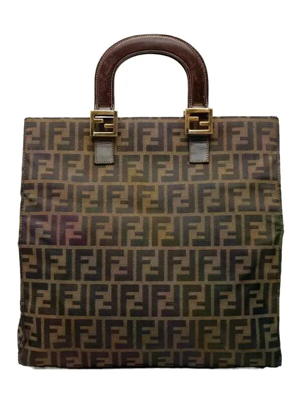 Fendi 20th Century Zucca Canvas Twins Tote Bag - Brown