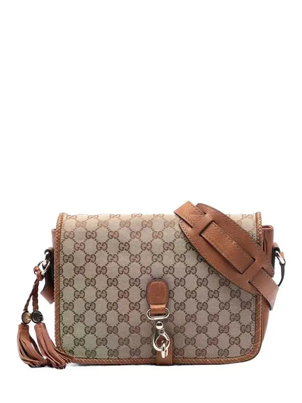 Gucci Gg Canvas Marrakech Crossbody Bag - Brown