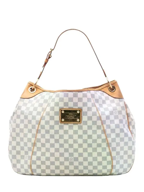LOUIS VUITTON 2008 Damier Azur Galliera Gm Shoulder Bag - White