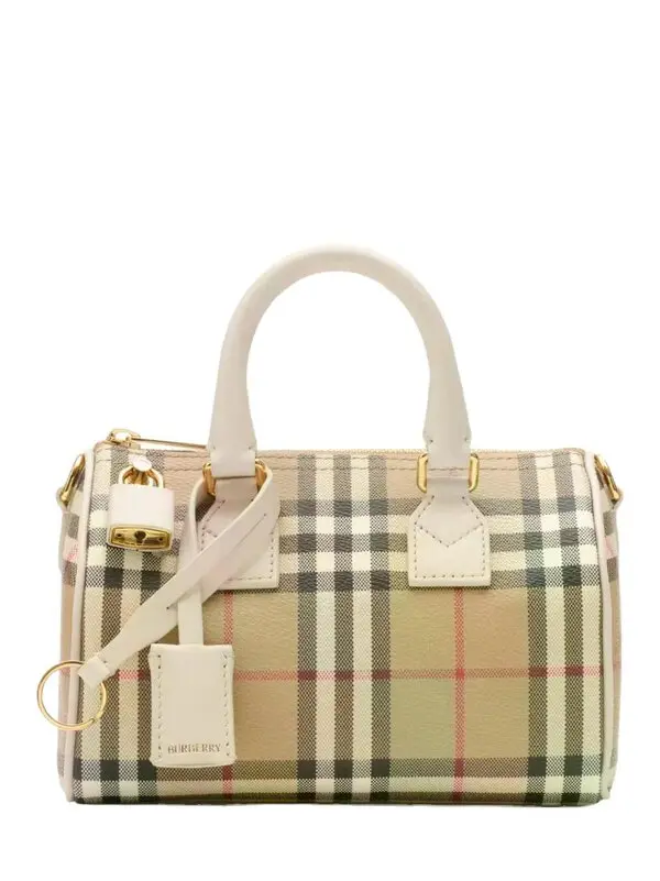 Burberry Check Bowling Bag - Neutrals