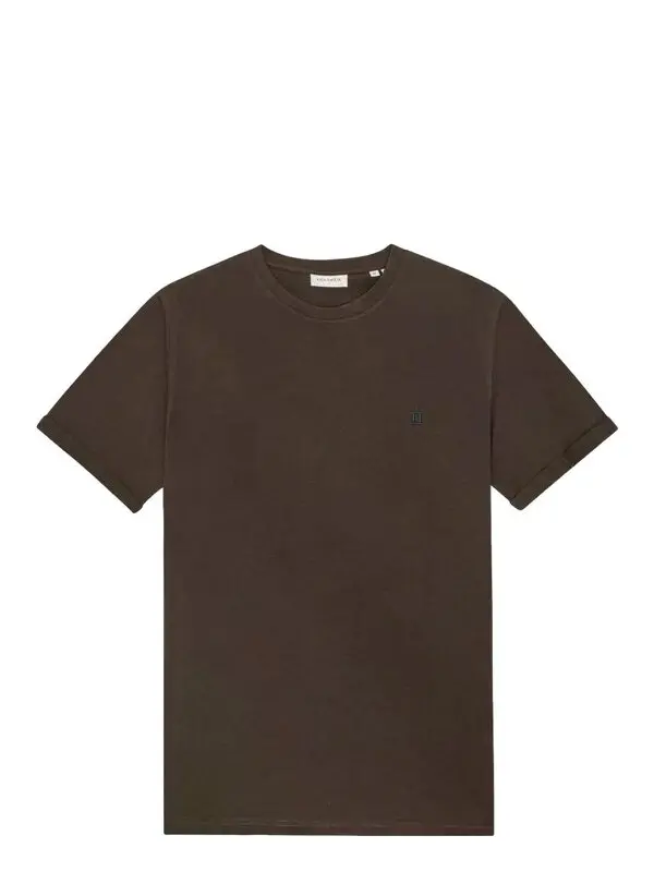 LES DEUX Norregaard Contrast T-shirt - Brown