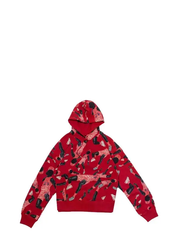 JORDAN X Parker Duncan Artist Series Printed Hoodie - Red