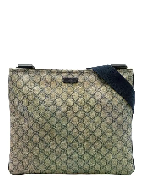 Gucci Gg Supreme Crossbody Bag - Brown