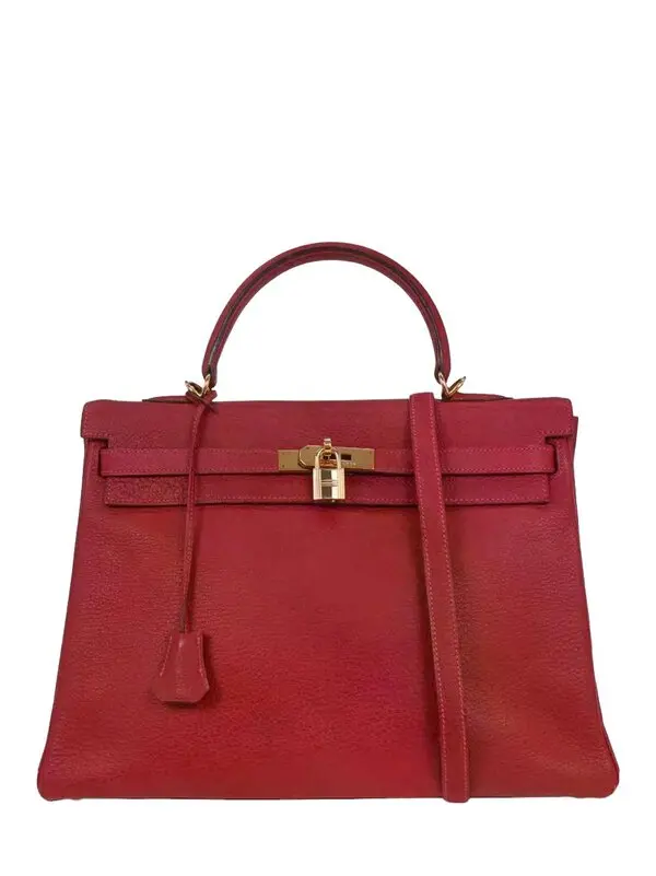 Hermès 2005 35 Kelly Retourne Handbag - Red
