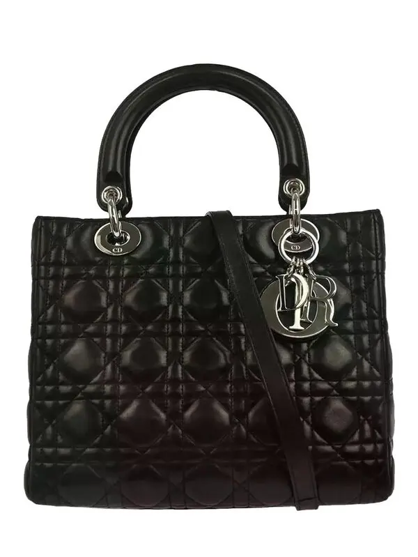 Dior 2005 Lady Cannage Tote Bag - Black