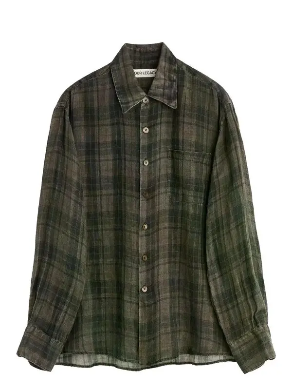 Our Legacy Above Check-pattern Shirt - Grey