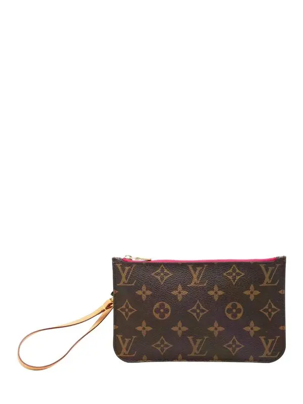 LOUIS VUITTON 2016 Monogram Neverfull Pm Pouch - Brown