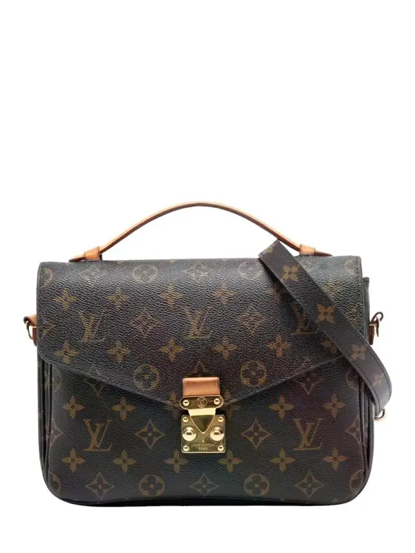 LOUIS VUITTON 2016 Monogram Pochette Metis Satchel - Brown