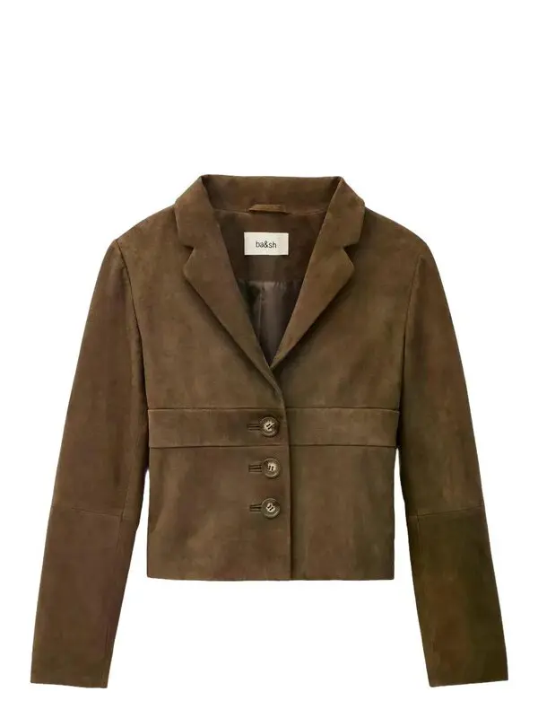 Ba&sh Buttoned Cropped Jacket - Brown