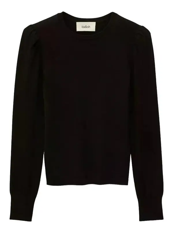 Ba&sh Britania Puff-sleeve Knitwear - Black