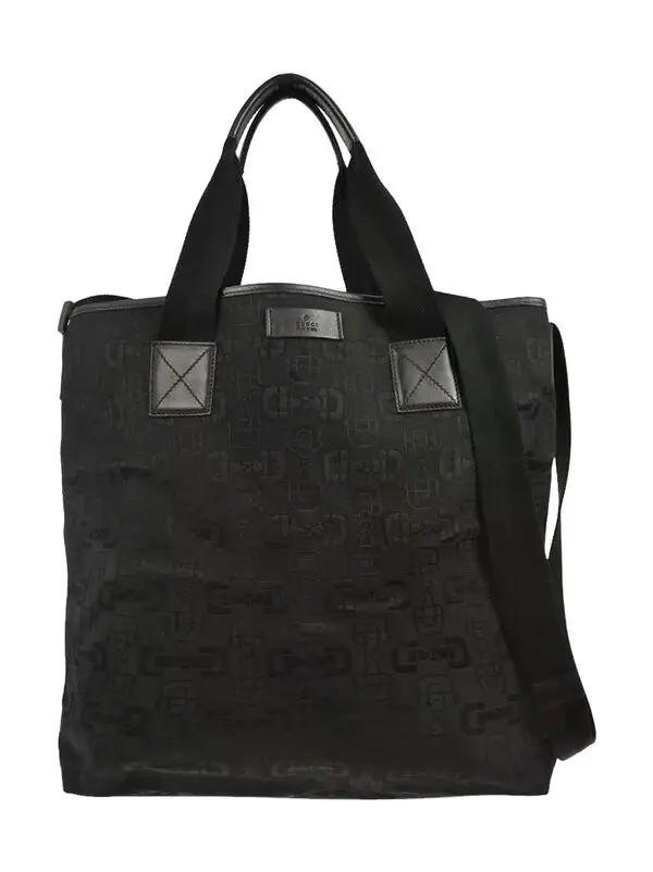 Gucci 1990-2000s Patterned Tote Bag - Black