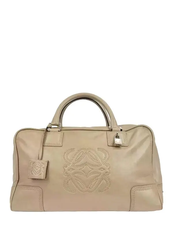 Loewe 2008 Top Handle Leather Tote Bag - Neutrals