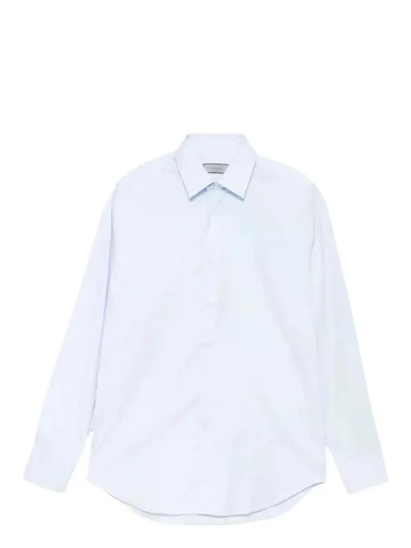 Canali Classic-collar Oxford Shirt - Blue