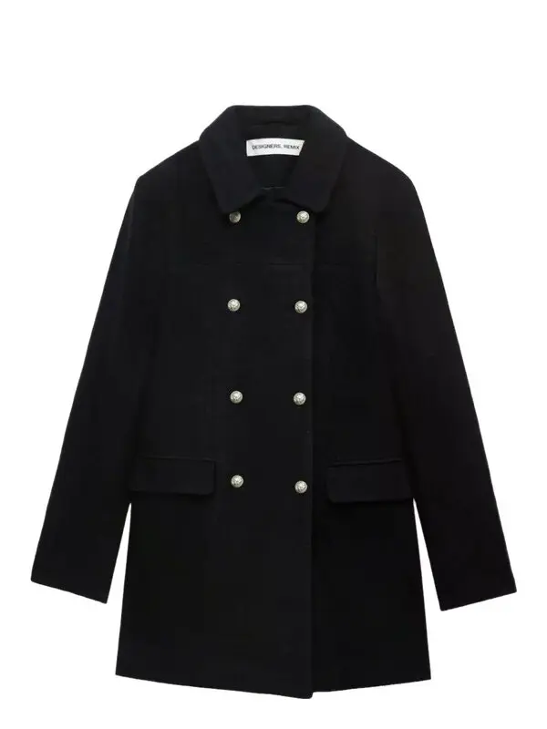 DESIGNERS, REMIX Button-up Double-breasted Jacket - Black