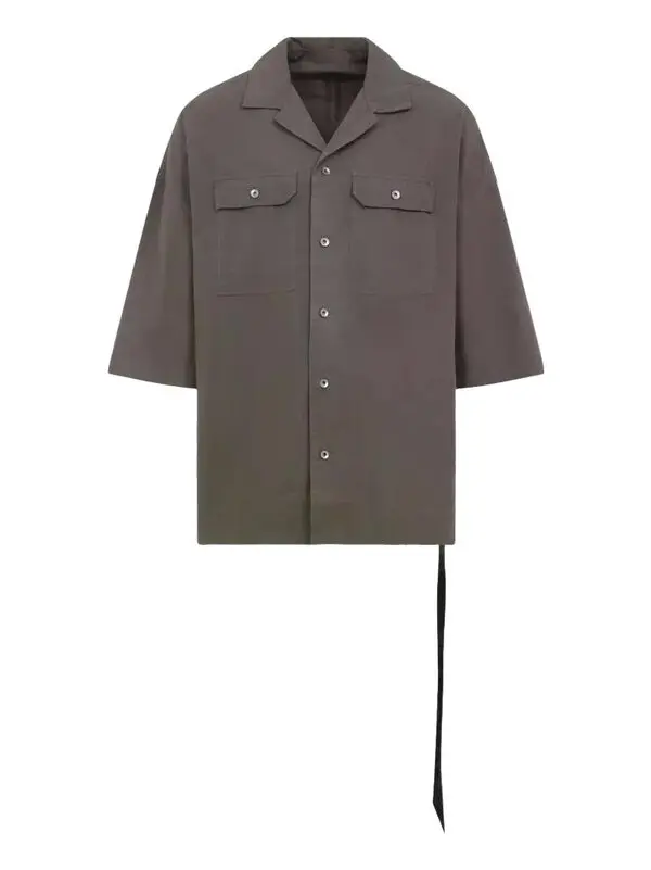 Rick Owens Pocket Tie Shirt - Brown