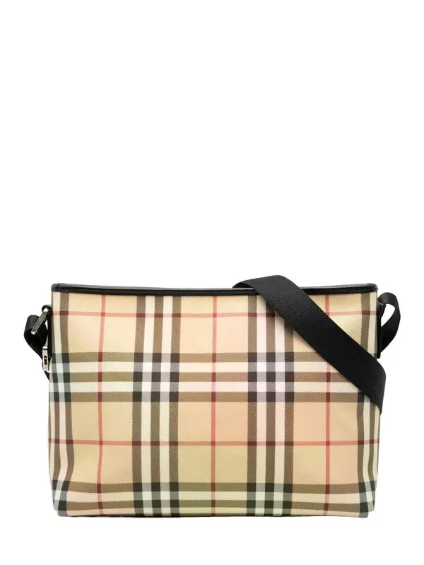 Burberry House Check Canvas Crossbody Bag - Brown