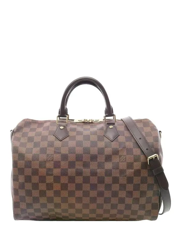 LOUIS VUITTON Damier Ebene Speedy Bandouliere 35 Satchel 2017 - Brown