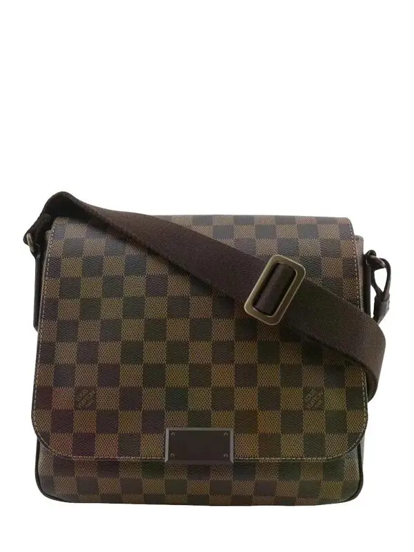 LOUIS VUITTON 2013 Damier Ebene District Pm Crossbody Bag - Brown