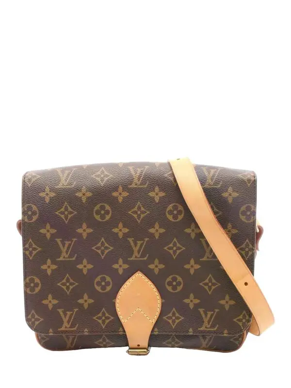 LOUIS VUITTON 1991 Monogram Cartouchiere Gm Crossbody Bag - Brown