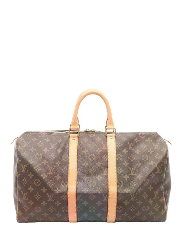 LOUIS VUITTON 2002 Monogram Keepall 45 Travel Bag - Brown