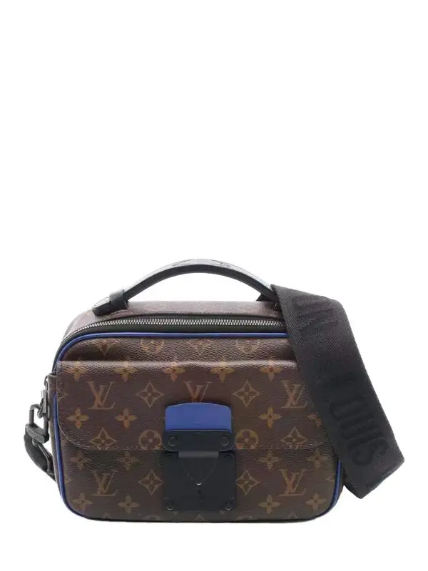 LOUIS VUITTON Monogram Macassar S Lock Messenger Bag - Brown