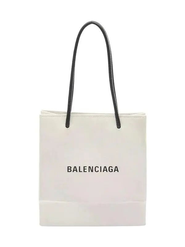 Balenciaga 2010-2026 Leather Xxs North South Tote Bag - White
