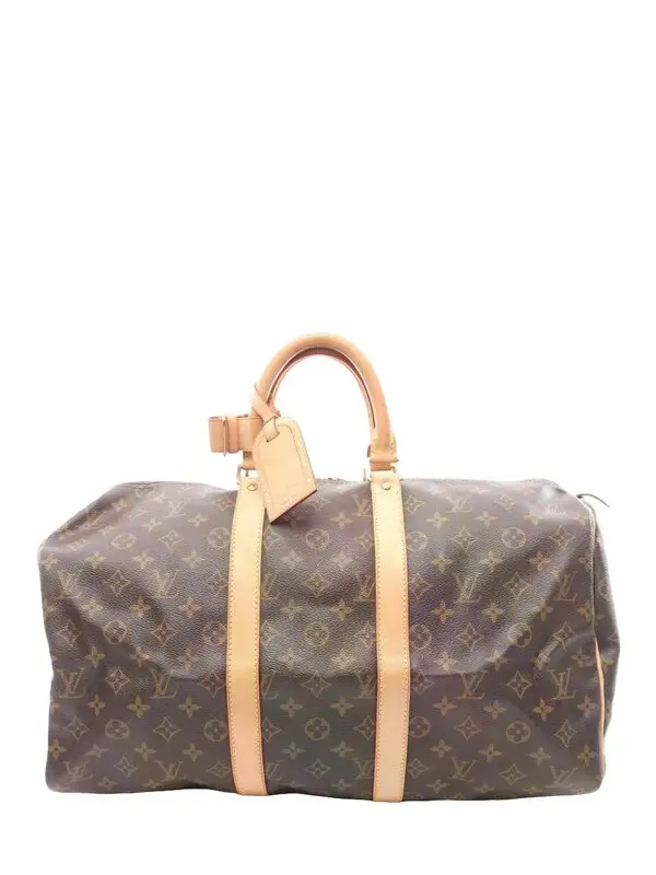 LOUIS VUITTON 2003 Monogram Keepall 45 Travel Bag - Brown