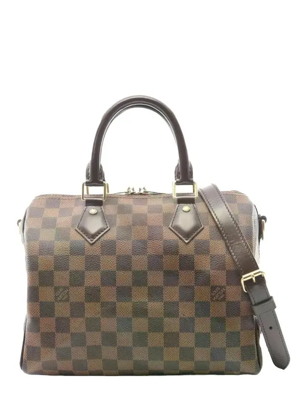 LOUIS VUITTON Damier Ebene Speedy Bandouliere 25 Boston Bag 2017 - Brown