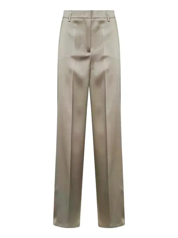BLANCA VITA High-rise Straight-leg Trousers - Neutrals