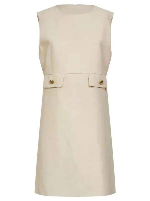 P.a.r.o.s.h Pocket Shift Dress - Neutrals