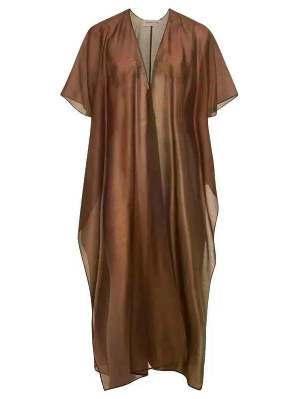 BLANCA VITA Kimono Dress - Brown