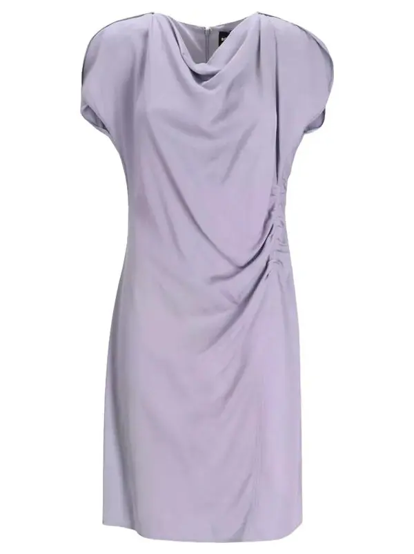 BOSS Devania Cowl Ruched Dress - Purple