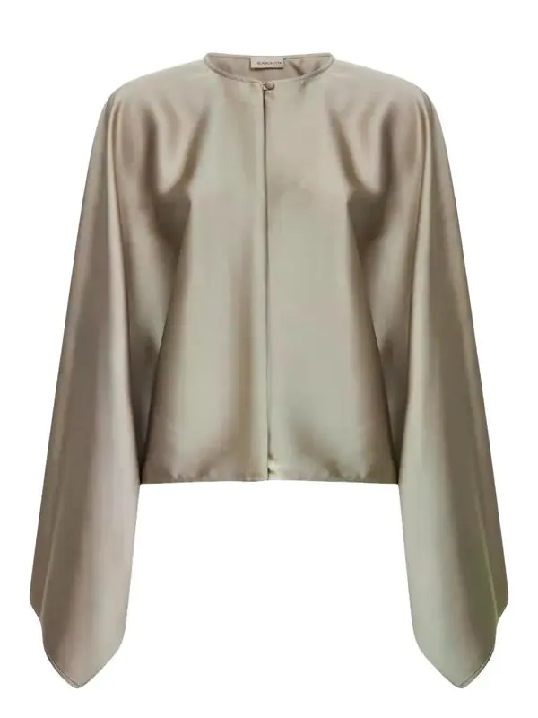 BLANCA VITA Asymmetric Kimono-sleeves Jacket - Neutrals