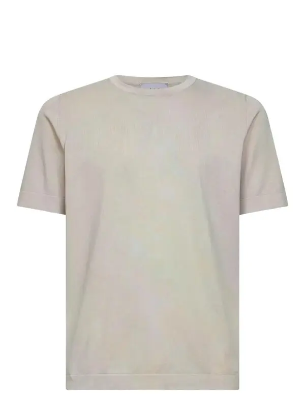 D4.0 Ribbed Crew-neck T-shirt - Neutrals