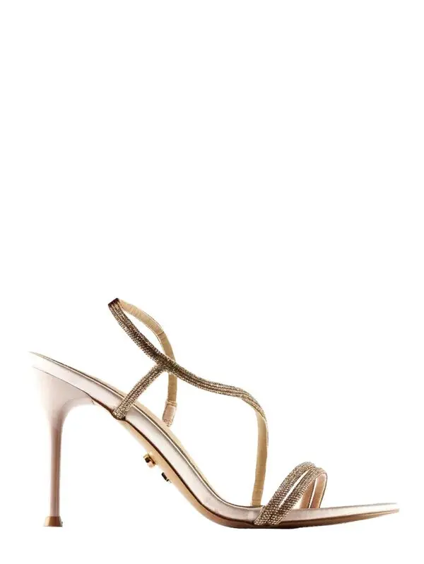 TWENTY FOURHAITCH Flamenco Embellished Strappy Sandals - Neutrals