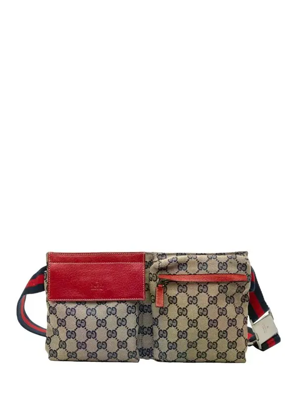 Gucci Gg Canvas Web Belt Bag - Brown