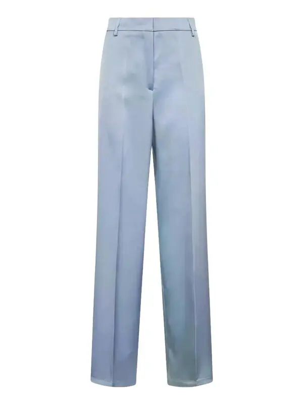 BLANCA VITA Satin Tailored Trousers - Blue