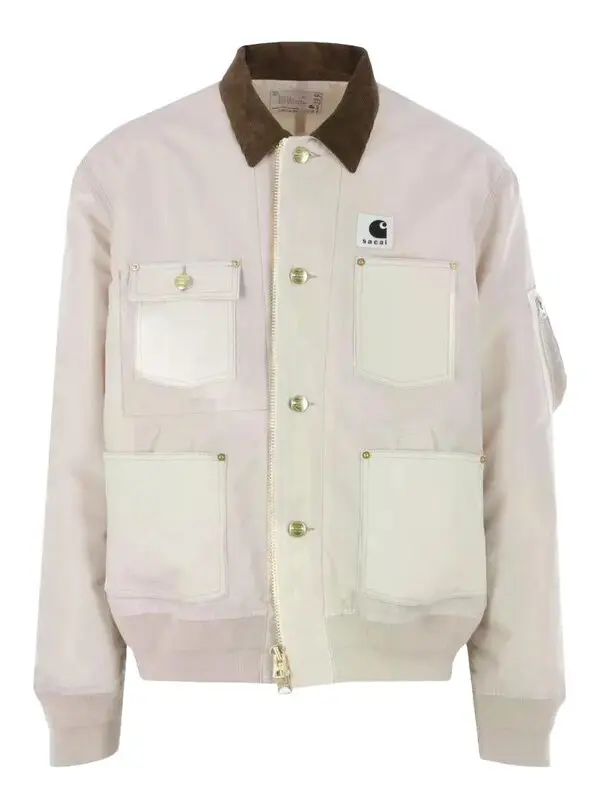 Sacai Canvas Pocket Corduroy Jacket - White