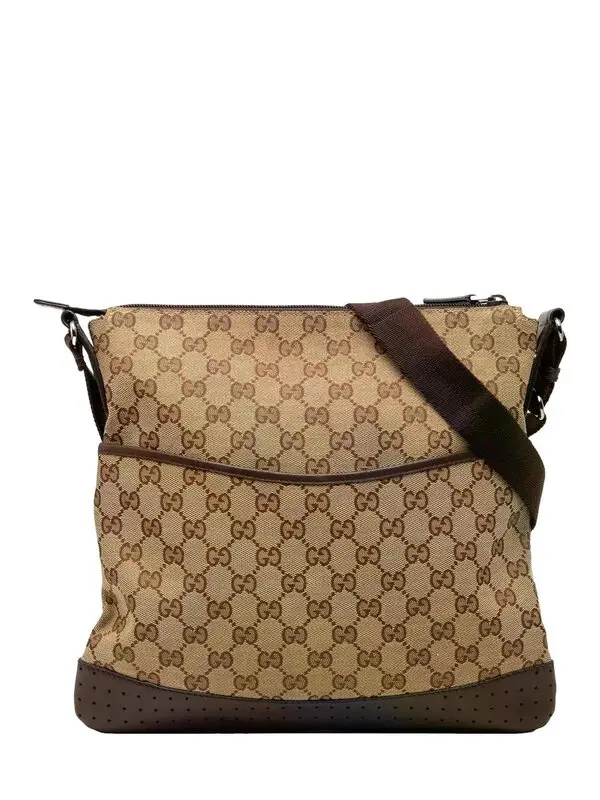 Gucci Gg Canvas Crossbody Bag - Brown