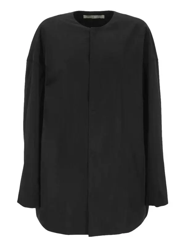 Carven Buttoned Coat - Black