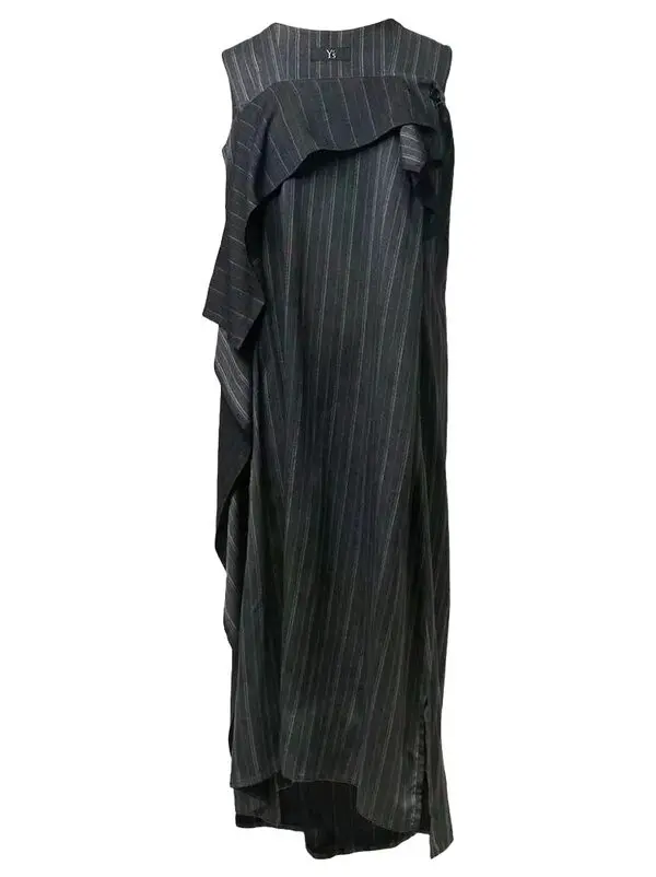 Y’s Ruffled Maxi Dress - Grey