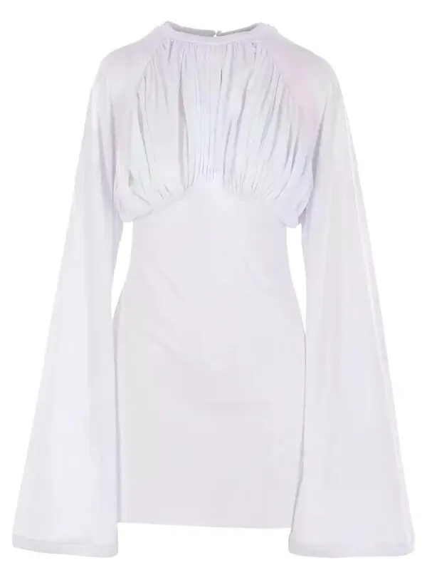 DURAN LANTINK Cotton Draped Mini Dress - White