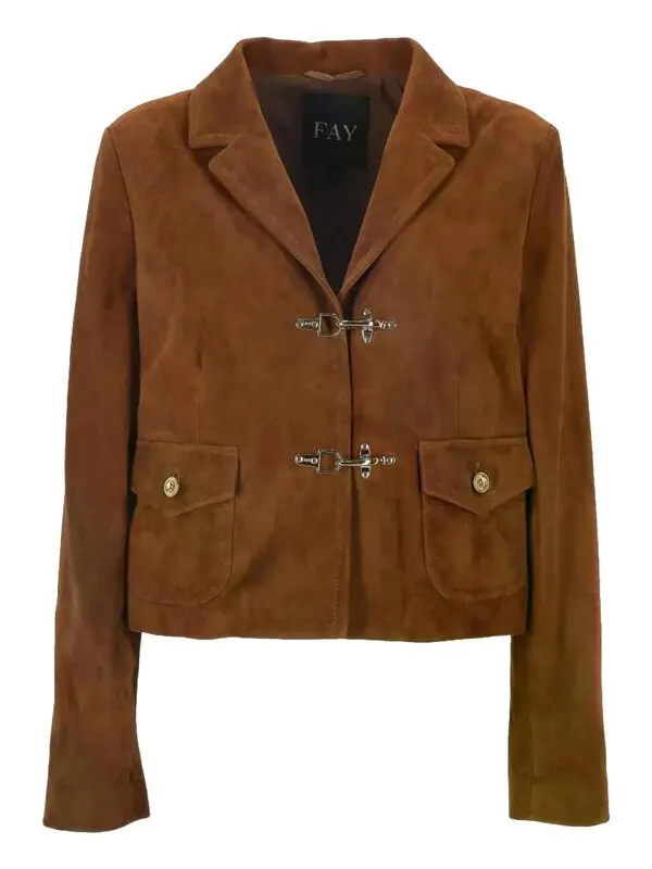 FAY Toggle-fastening Flap-pocket Jacket - Brown
