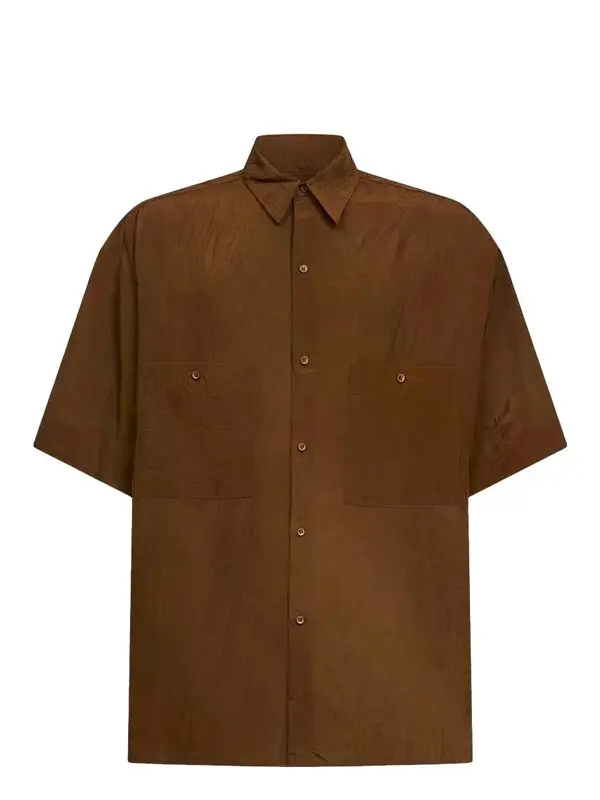 UMA WANG Chest-pockets Short-sleeve Shirt - Brown