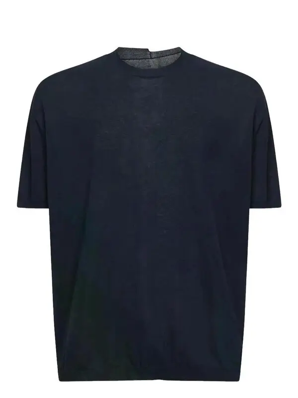 UMA WANG Crew-neck Knitted T-shirt - Blue
