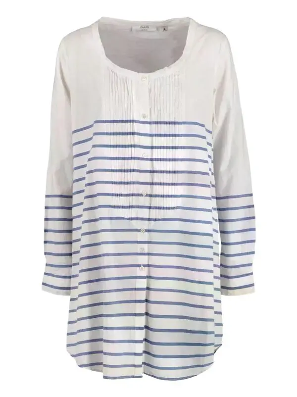 AGLINI Striped Shirt Dress - White