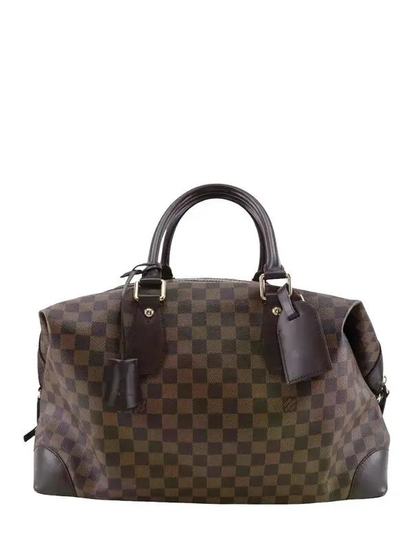 LOUIS VUITTON 2006 Damier Ebene Vaslav Travel Bag - Brown