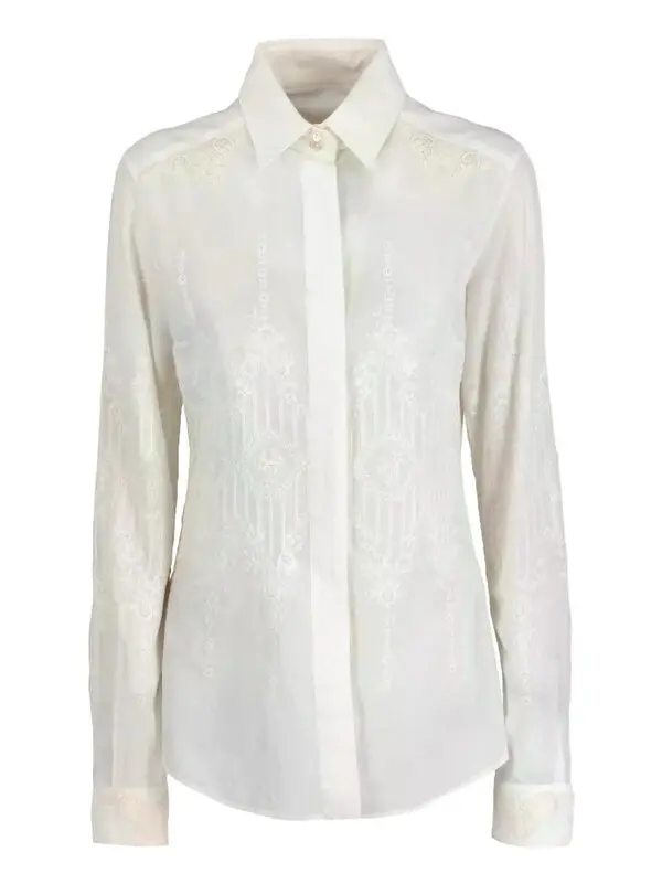 Dolce & Gabbana Embroidered Lace Shirt - Neutrals