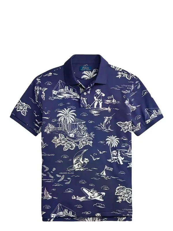 Polo Ralph Lauren Printed Short-sleeve Polo Shirt - Blue