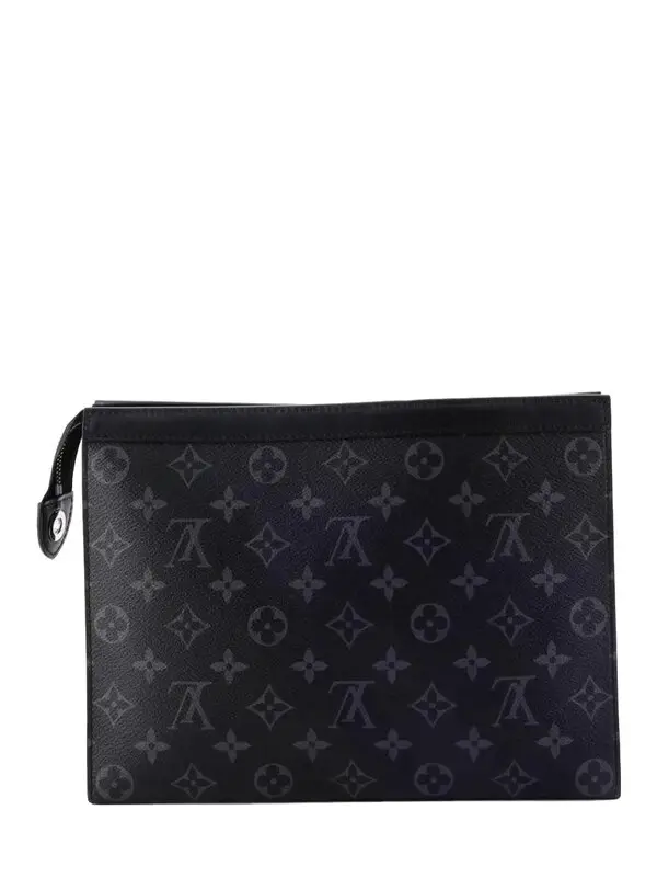 LOUIS VUITTON Pochette Voyage Monogram Eclipse Canvas Mm Clutch - Black